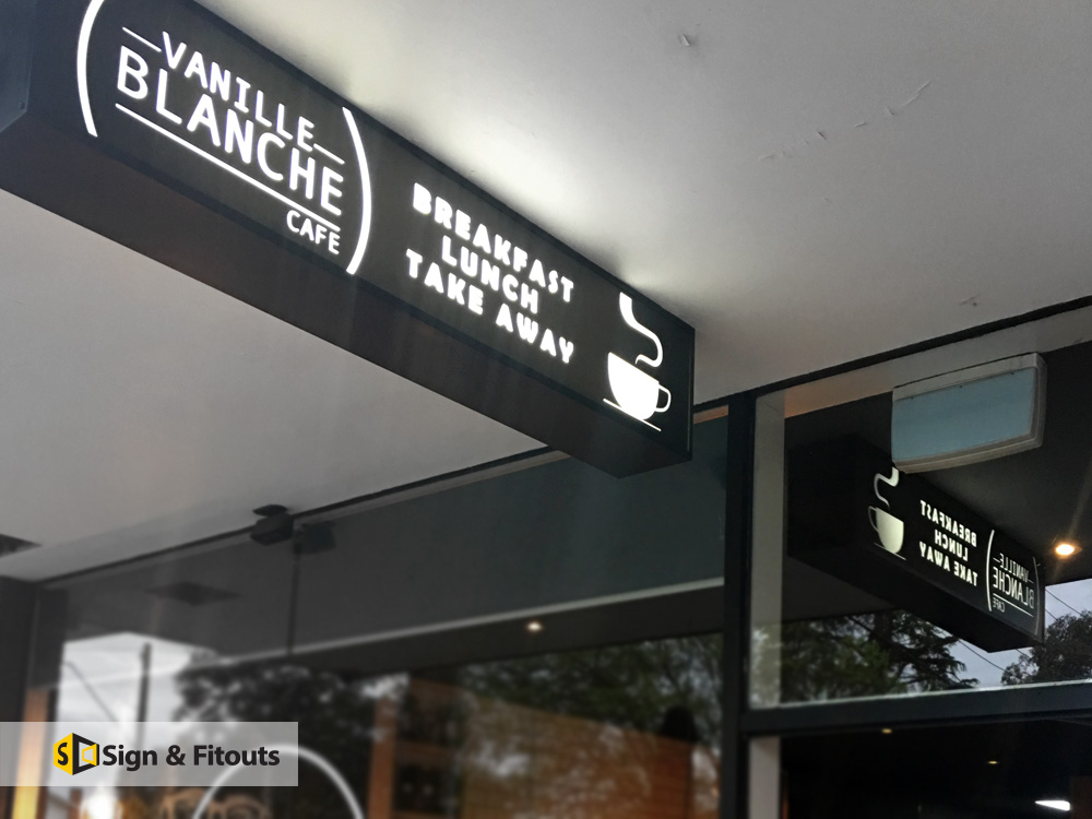 Double-Sided Rectangular Light Box Sign - Sign And Fitouts