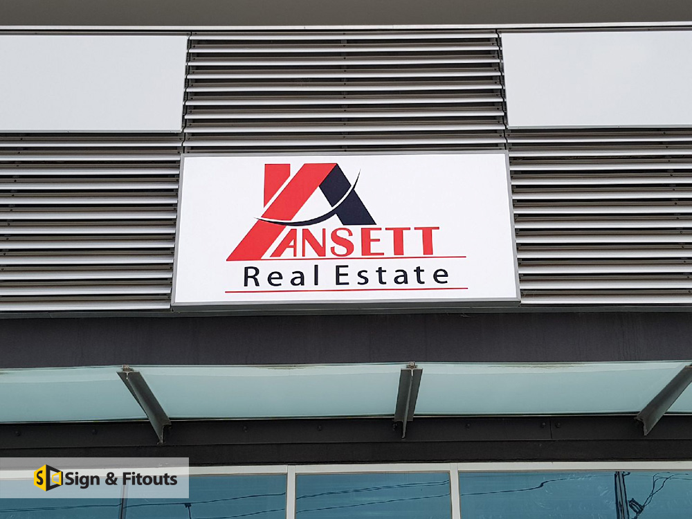 Single-Sided Rectangular Light Box Sign - Sign And Fitouts