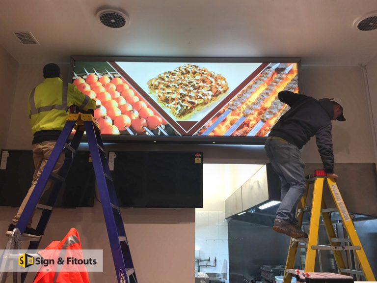 Single-Sided Rectangular Light Box Sign - Sign And Fitouts