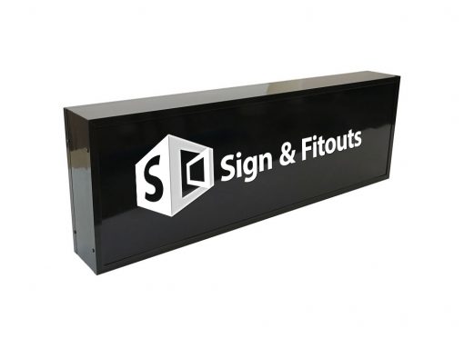 Double-Sided Rectangular Light Box Sign - Sign And Fitouts