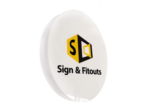 Single-Sided Round Acrylic Light Box Sign - Sign And Fitouts
