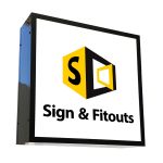 Single-Sided Rectangular Light Box Sign - Sign And Fitouts