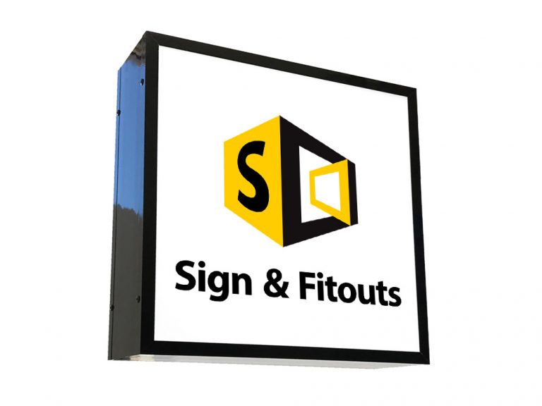 Double-Sided Square Light Box Sign - Sign And Fitouts