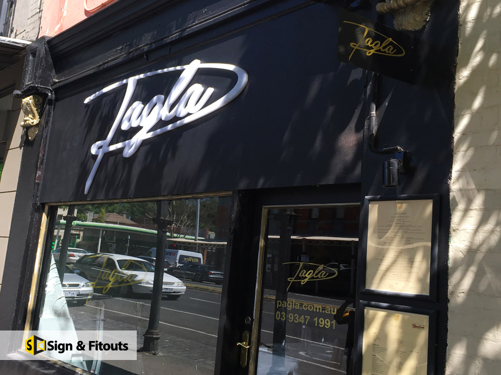 How to install heavy 3D sign on a shop front - Sign And Fitouts