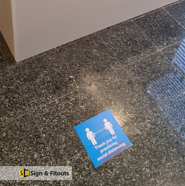 Social Distancing Floor Graphic - Sign And Fitouts