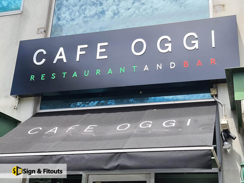 Pushthrough 3d letters shop sign - Sign And Fitouts